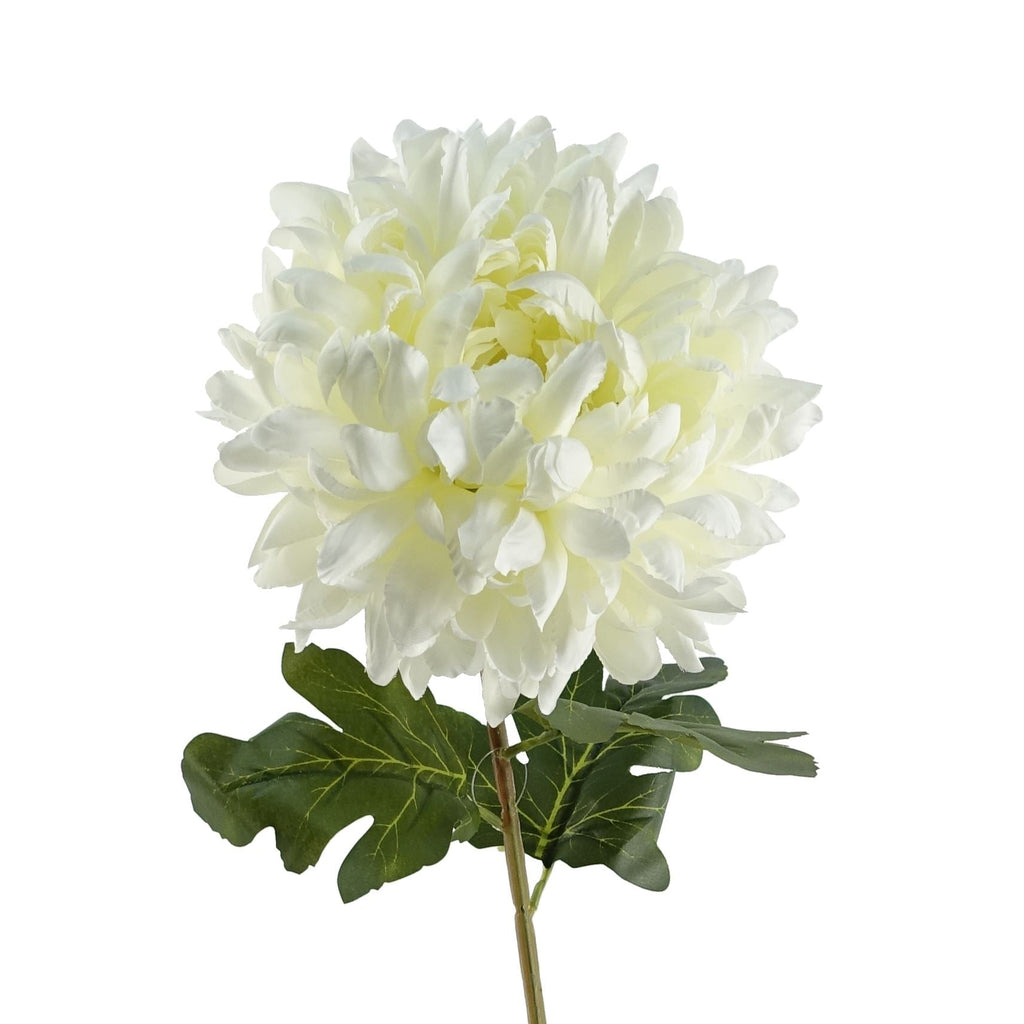 Artificial Flowers Extra Large Reflex Chrysanthemum - White 75cm ...
